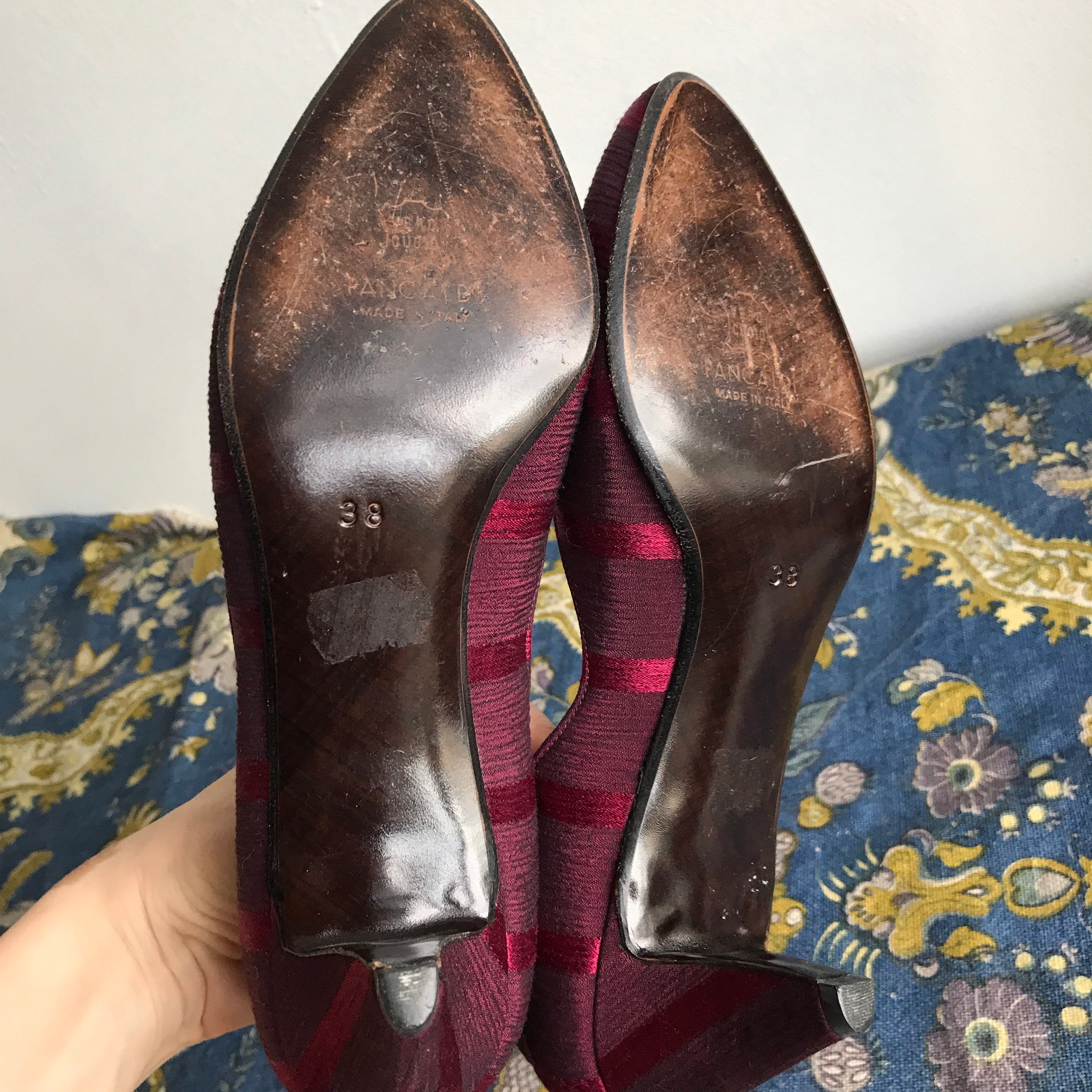 Vintage 1980s Pancaldi Pumps / 80s Fabric Shoes / Italian - Etsy