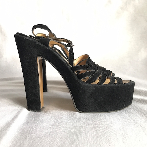 Black 70s Platform Shoes - Etsy