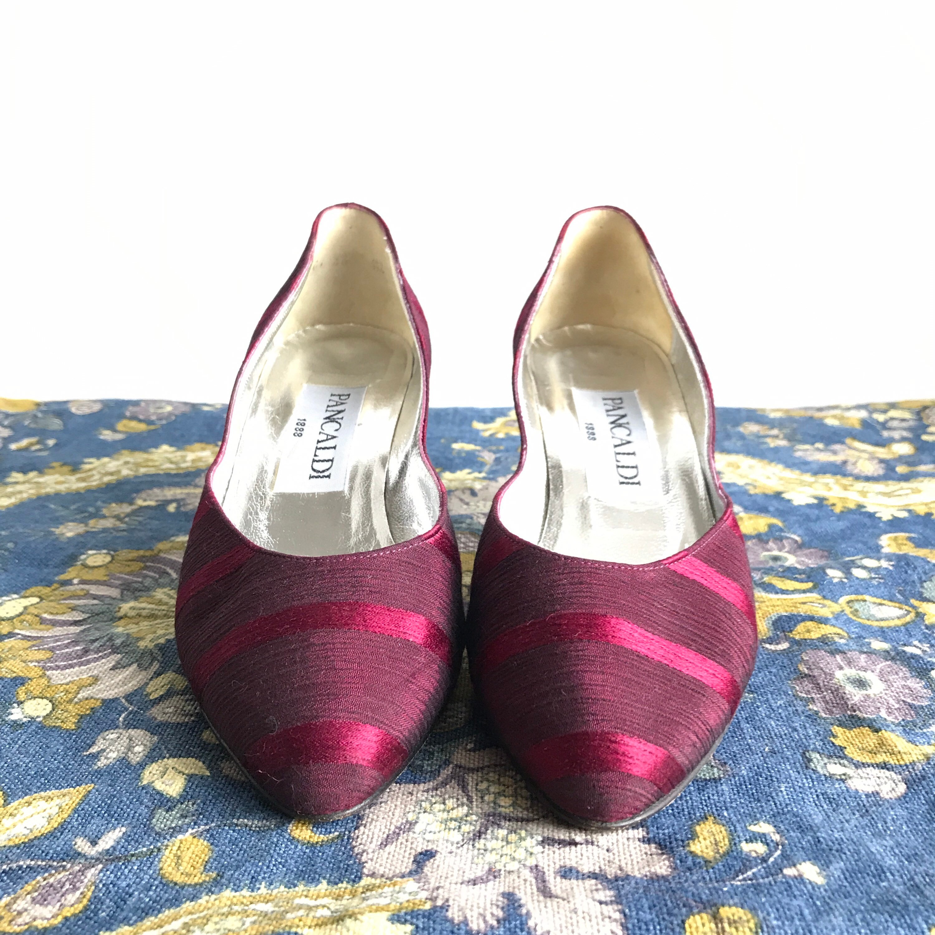 Vintage 1980s Pancaldi Pumps / 80s Fabric Shoes / Italian - Etsy