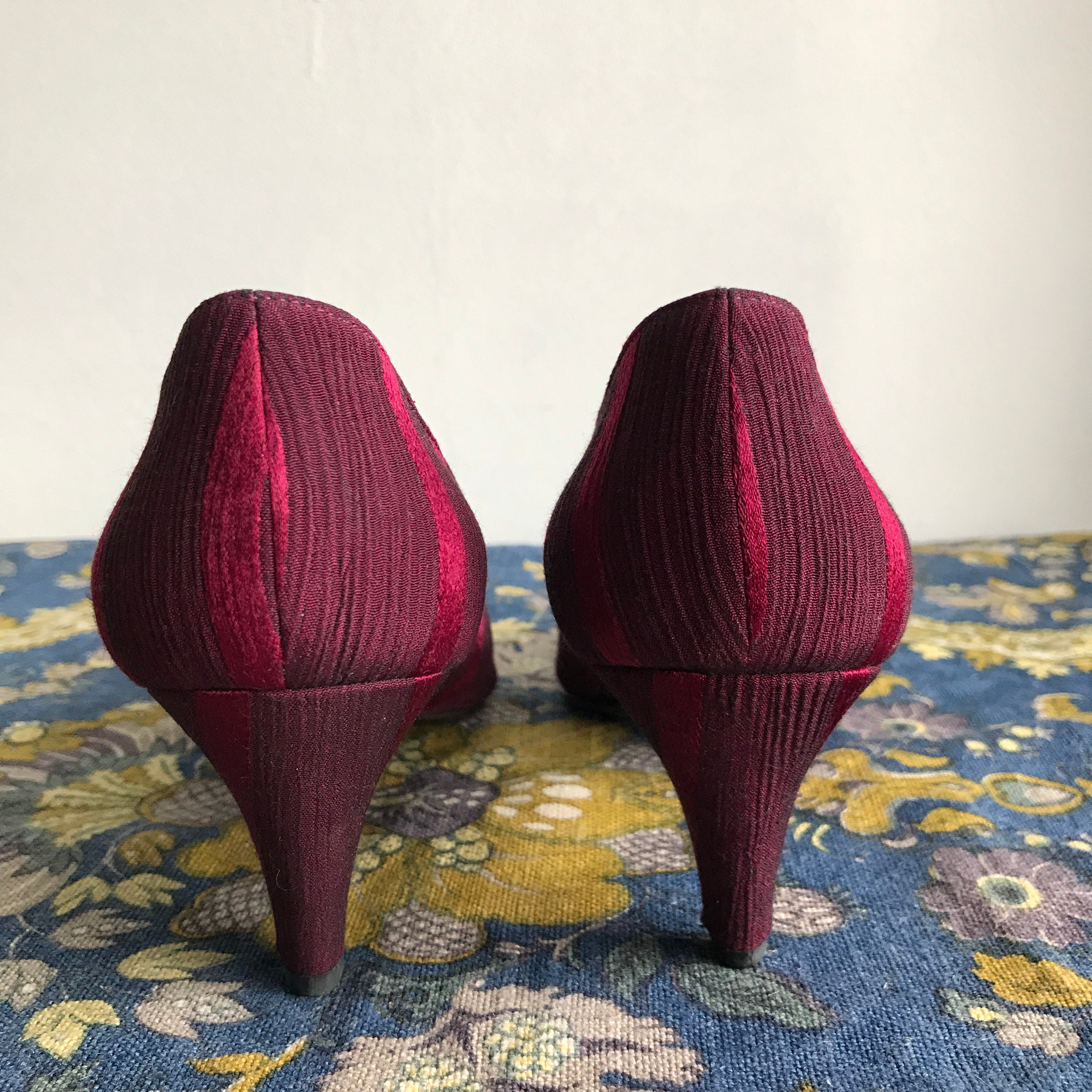 Vintage 1980s Pancaldi Pumps / 80s Fabric Shoes / Italian - Etsy