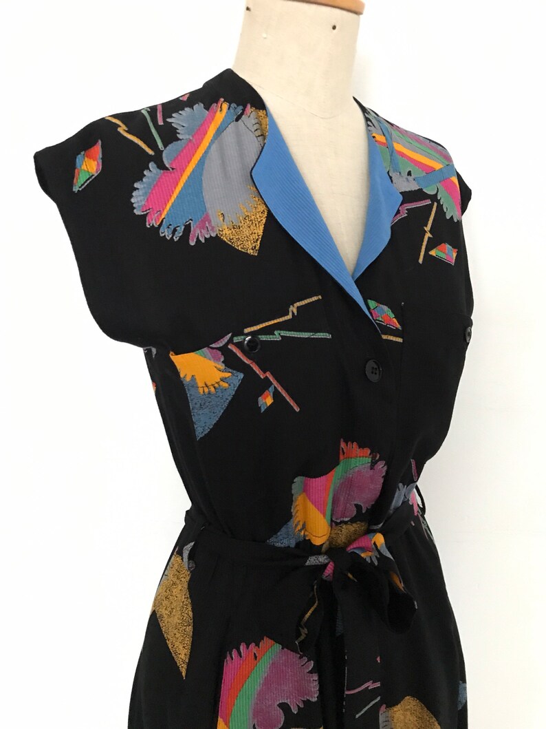 Vintage 1980s Chacok Dress / 80s French Designer Dress / Arlette Decock ...