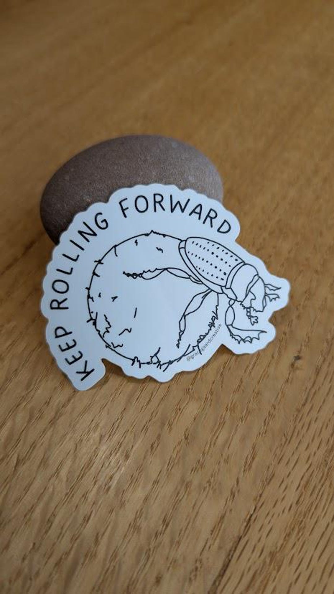 Dung Beetle Sticker | Keep Rolling Forward Sticker - Etsy