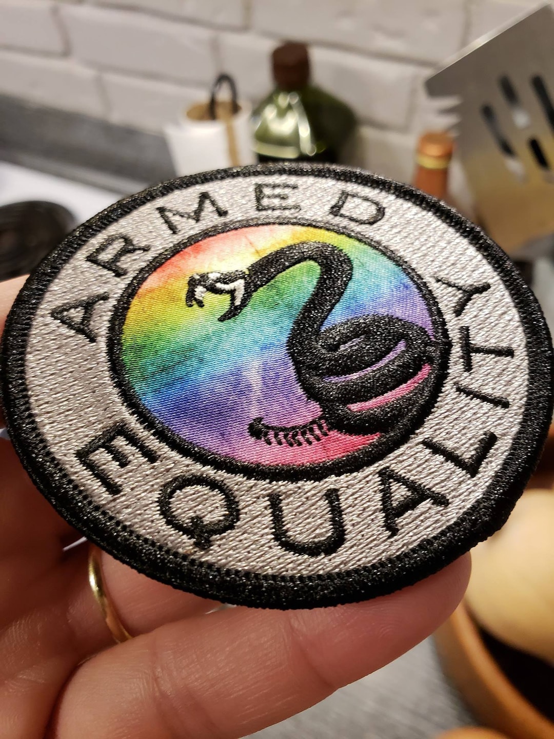 Armed Equality® Circular Patch With Removable Velcro Backing - Etsy