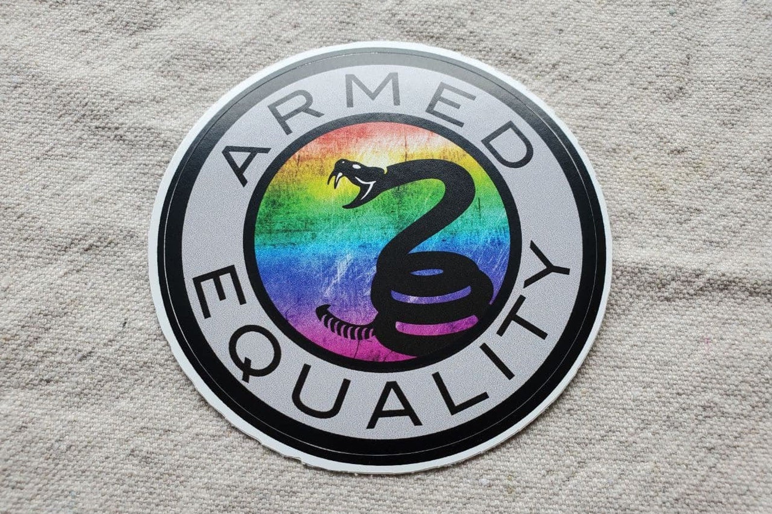Armed Equality® Circular Sticker - Etsy