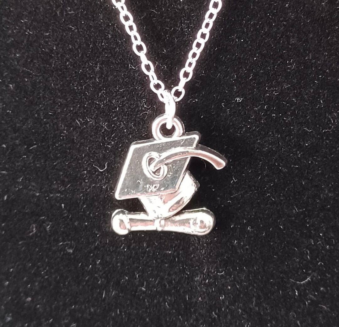 18 Inches Graduation Cap and Scroll Necklace - Etsy
