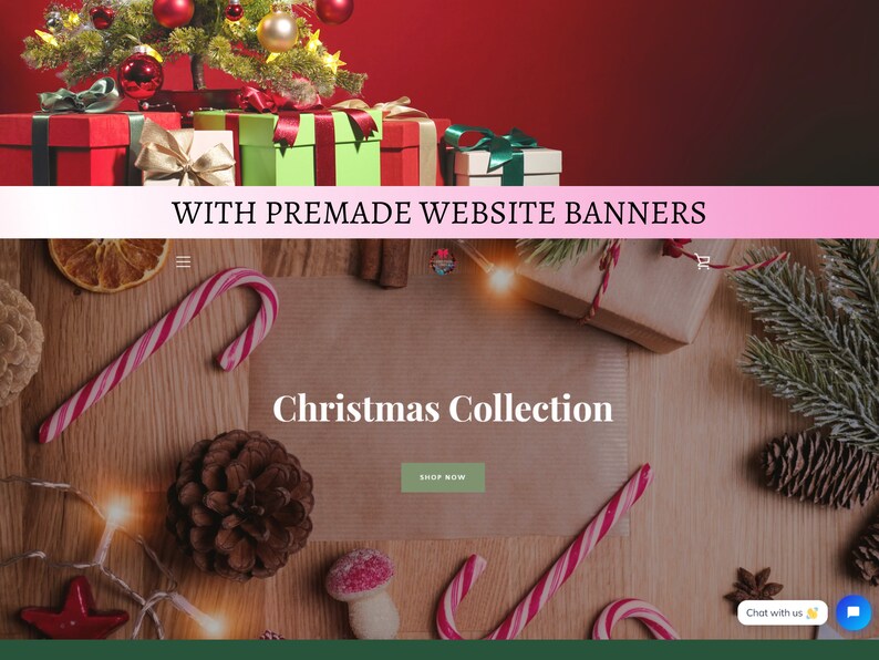 Christmas Theme Shopify Website Template | Custom Boutique Website ...