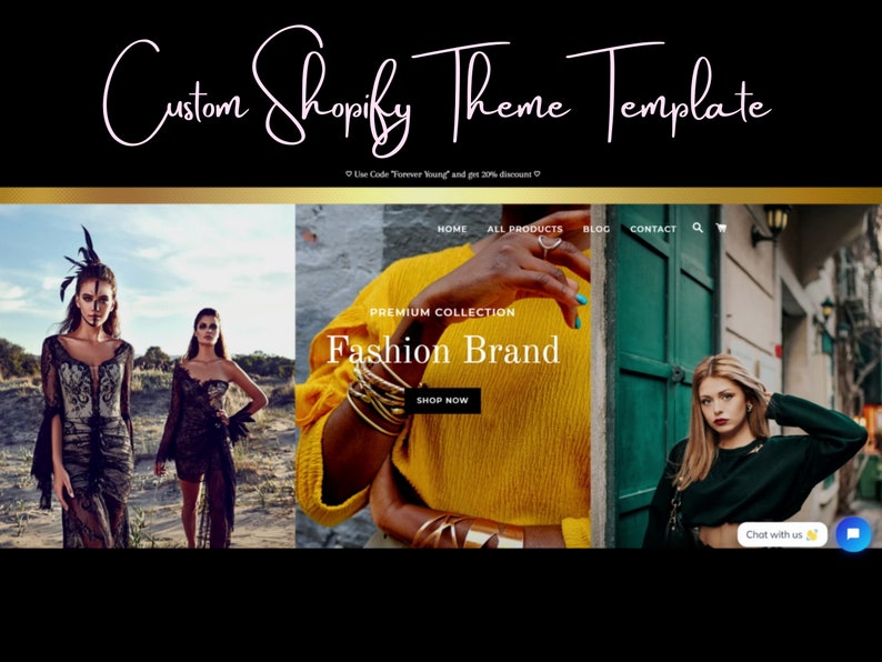 DIY Premium Fashion Clothing Brand Theme Custom Shopify Website ...