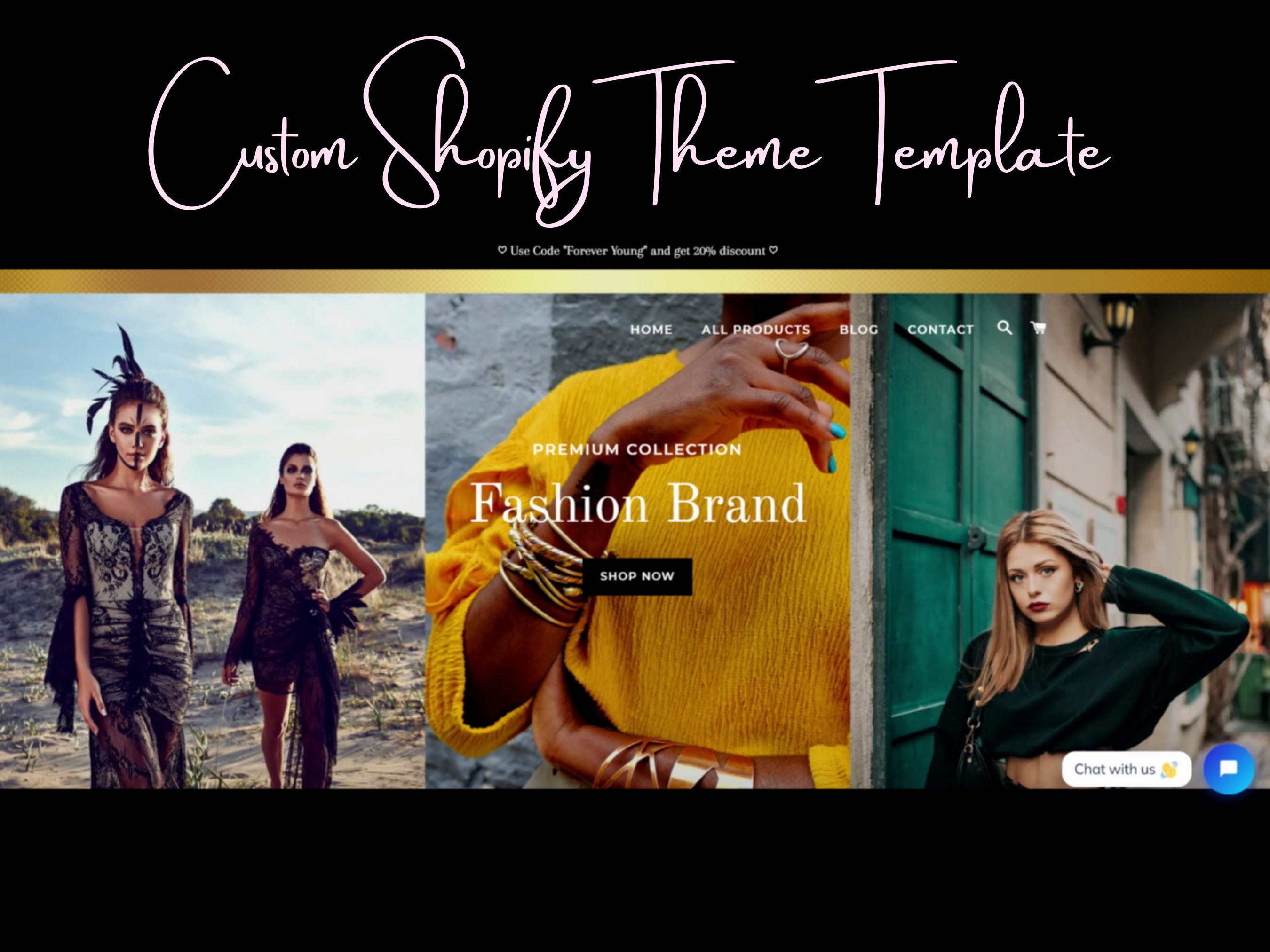 DIY Premium Fashion Clothing Brand Theme Custom Shopify Website ...