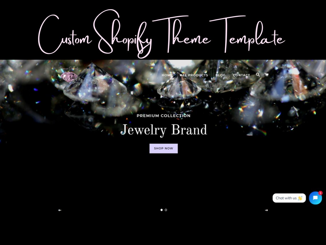 DIY Premium Diamond Jewelry Theme Custom Shopify Website Template ...