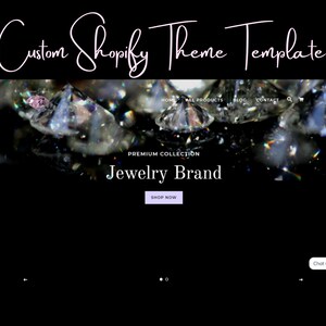 DIY Premium Diamond Jewelry Theme Custom Shopify Website Template ...