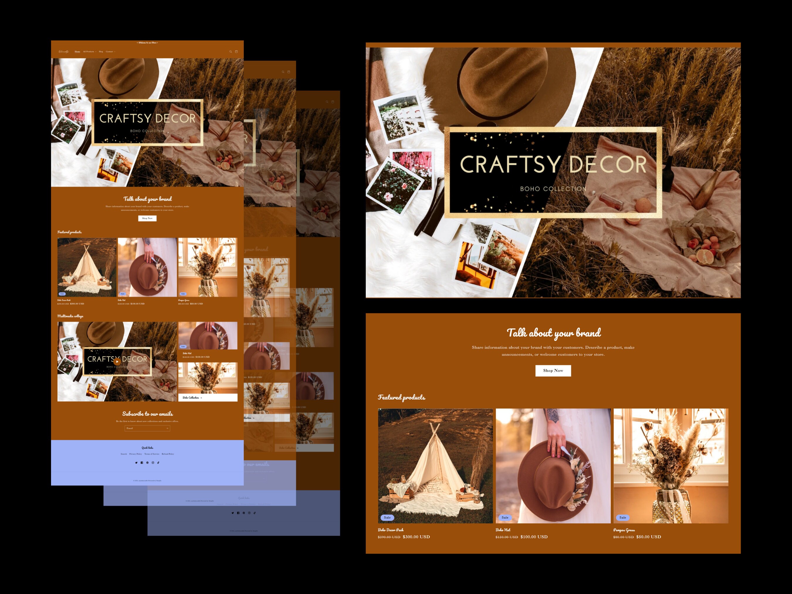 Custom Shopify Website Template for Your Business Custom Boutique ...