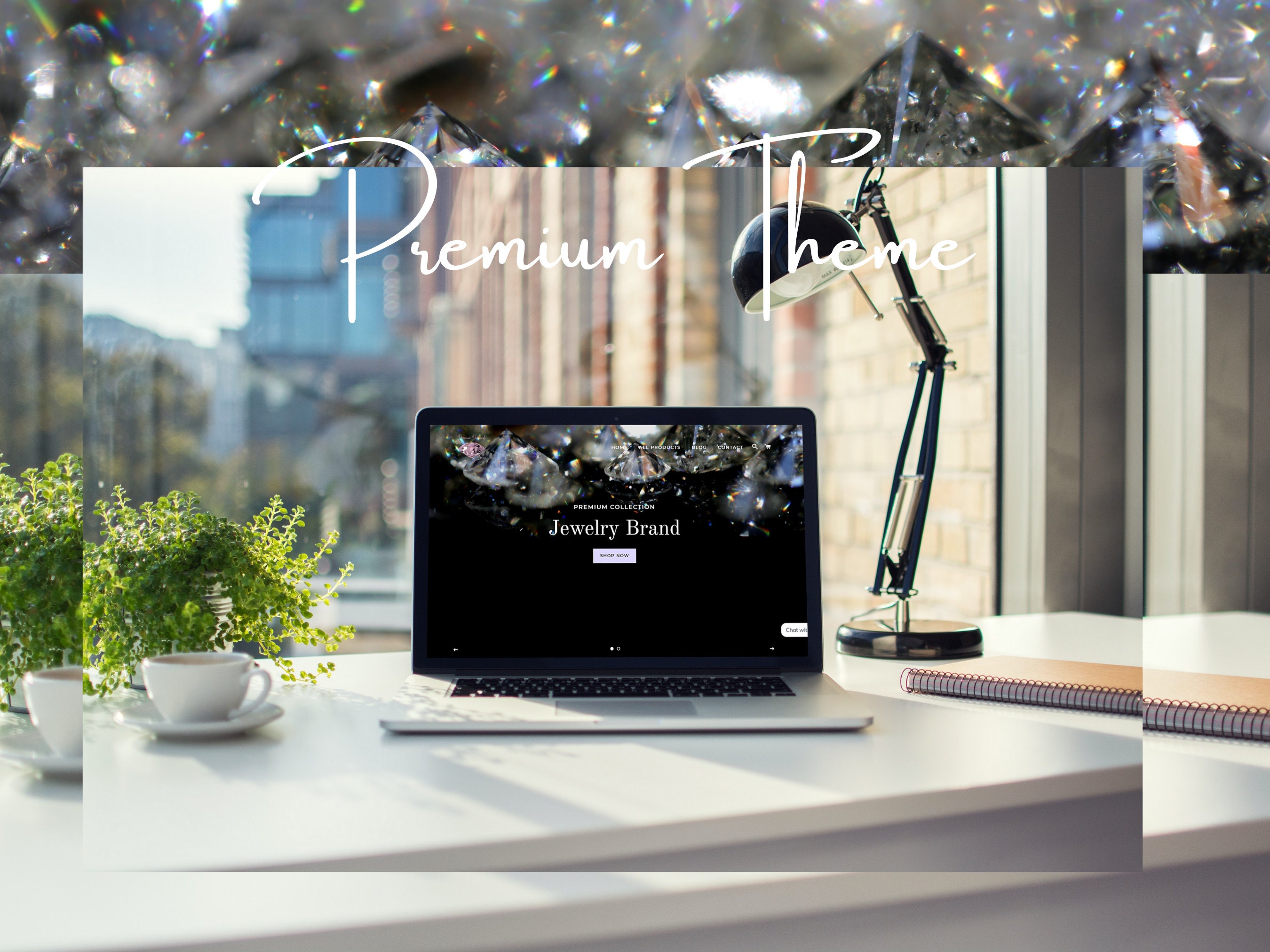 DIY Premium Diamond Jewelry Theme Custom Shopify Website Template Black ...