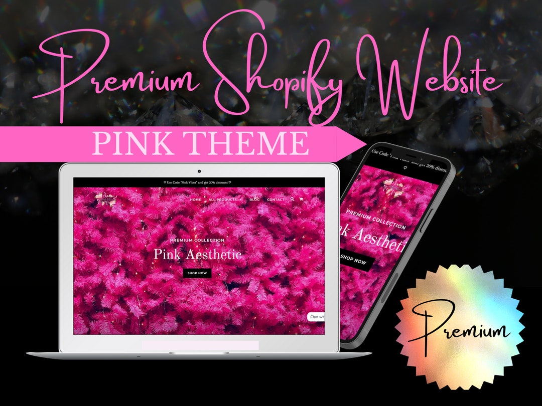 DIY Pink Shopify Theme Website Template | Custom Boutique Website ...