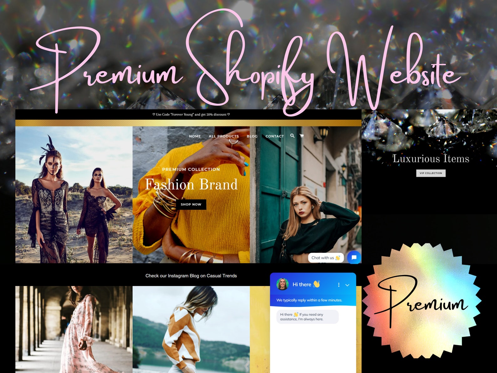 DIY Premium Fashion Clothing Brand Theme Custom Shopify Website ...