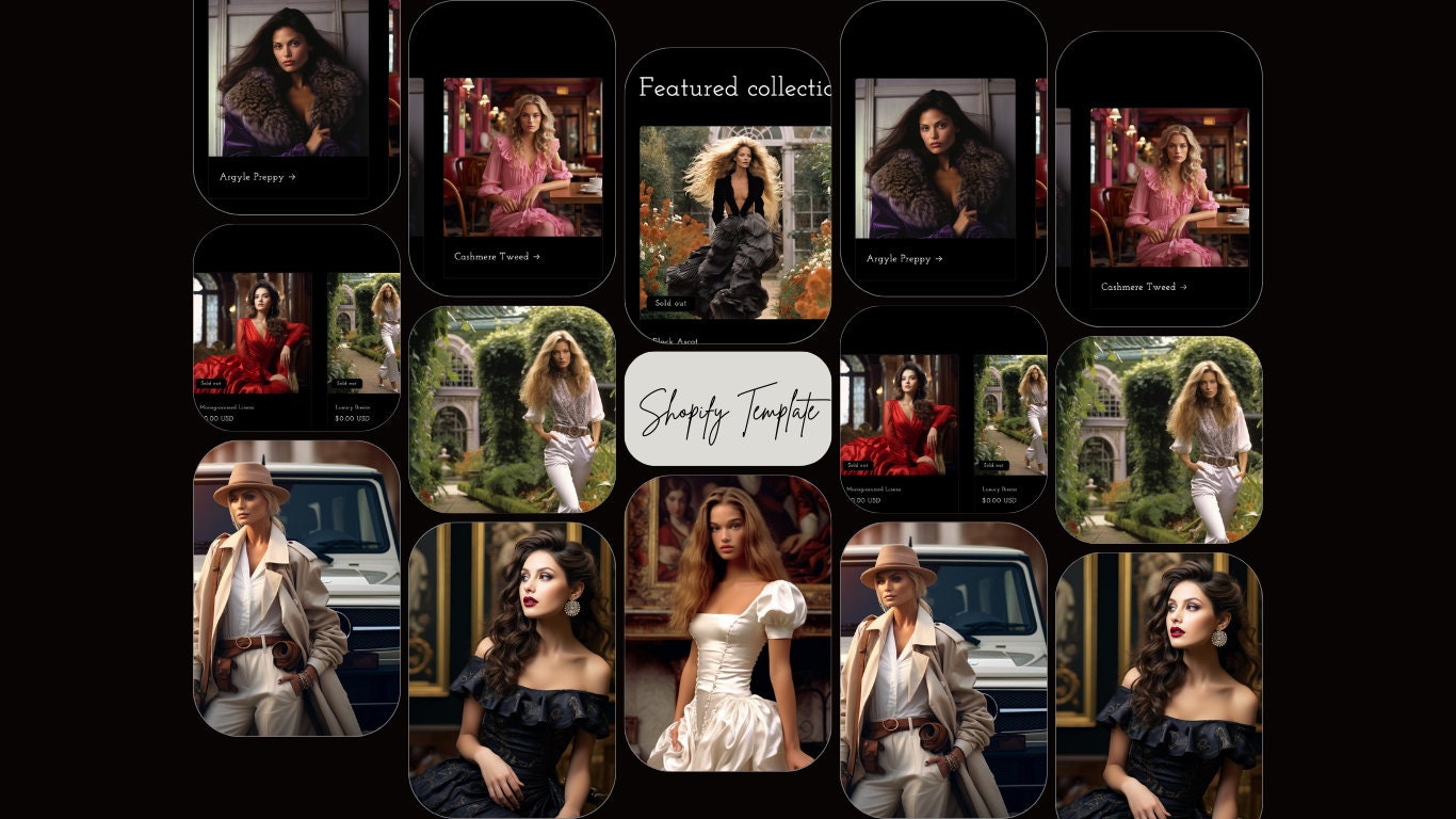 Old Money Shopify Website Design | DIY Fashion Theme Site Template ...