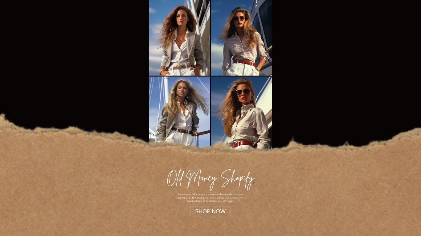 Old Money Shopify Website Design | DIY Fashion Theme Site Template ...