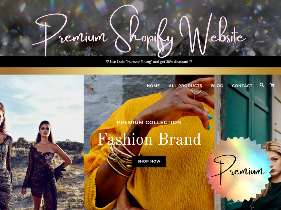 DIY Premium Fashion Clothing Brand Theme Custom Shopify Website ...