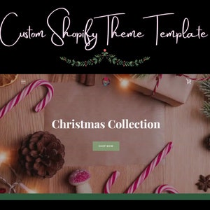Christmas Theme Shopify Website Template | Custom Boutique Website ...