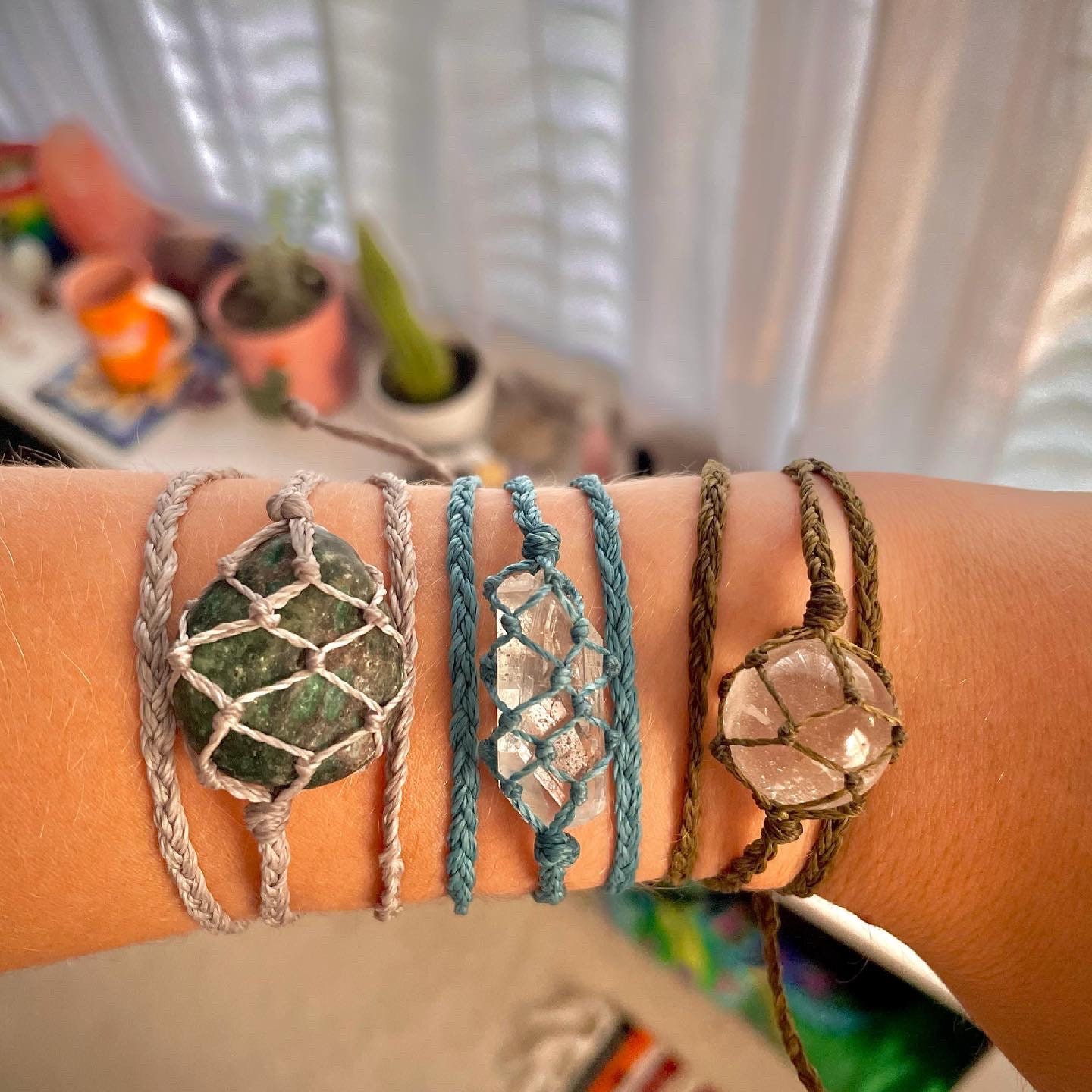 Macrame crystal wrap bracelet/choker | Etsy