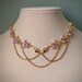 Light Pink Diamond Choker Necklace, Dainty Angelic Gold Fairycore ...