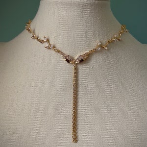 Gold Angelic Fairycore Choker Necklace, Dainty Angel Wings Princess ...