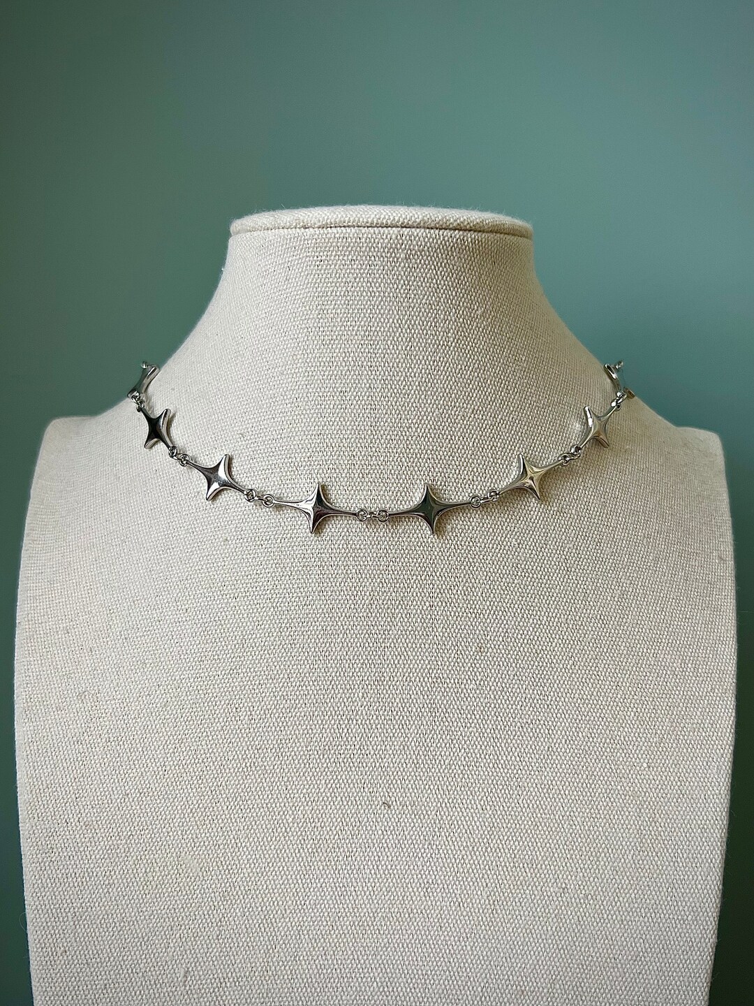 Silver Star Dust Choker Necklace, Ethereal Fantasy Regal Choker ...