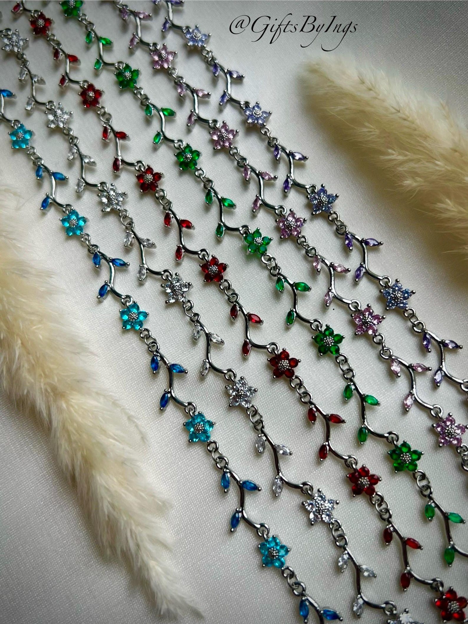 Delicate Aqua Light Blue Leafy Vine Floral Choker Necklace, Regency Era ...