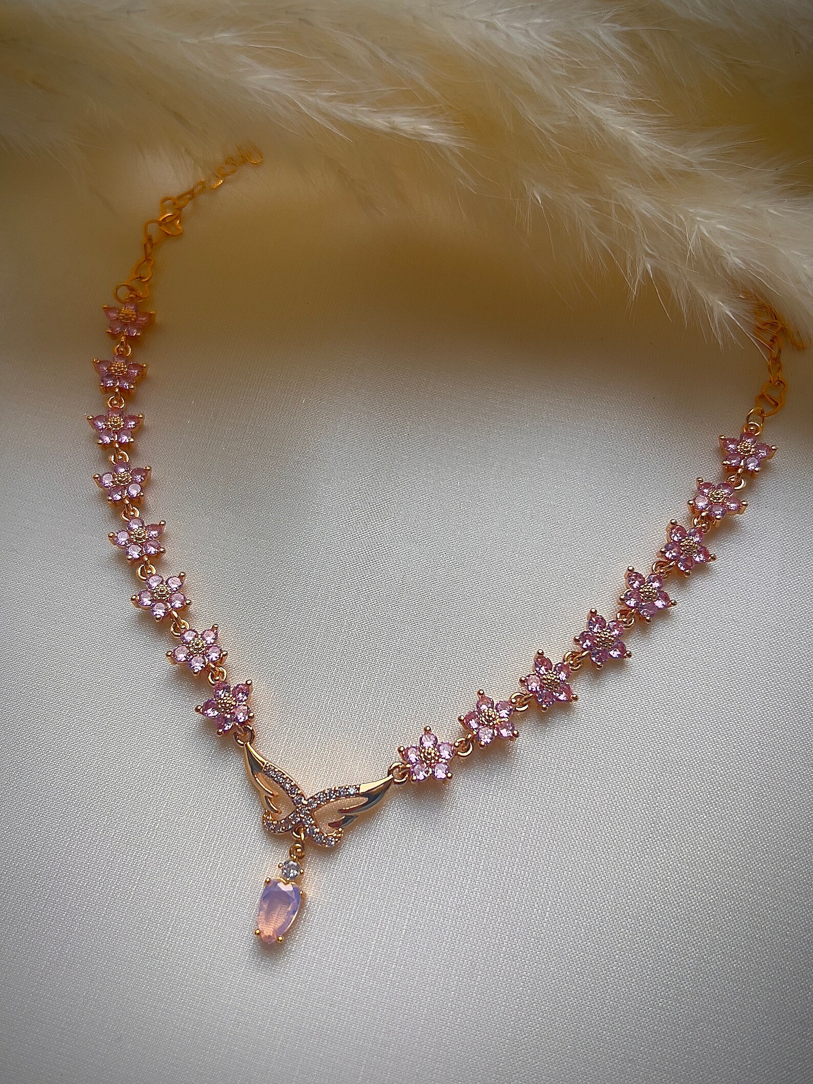 Angelic Aqua Blue Floral Butterfly Choker Necklace Dainty - Etsy