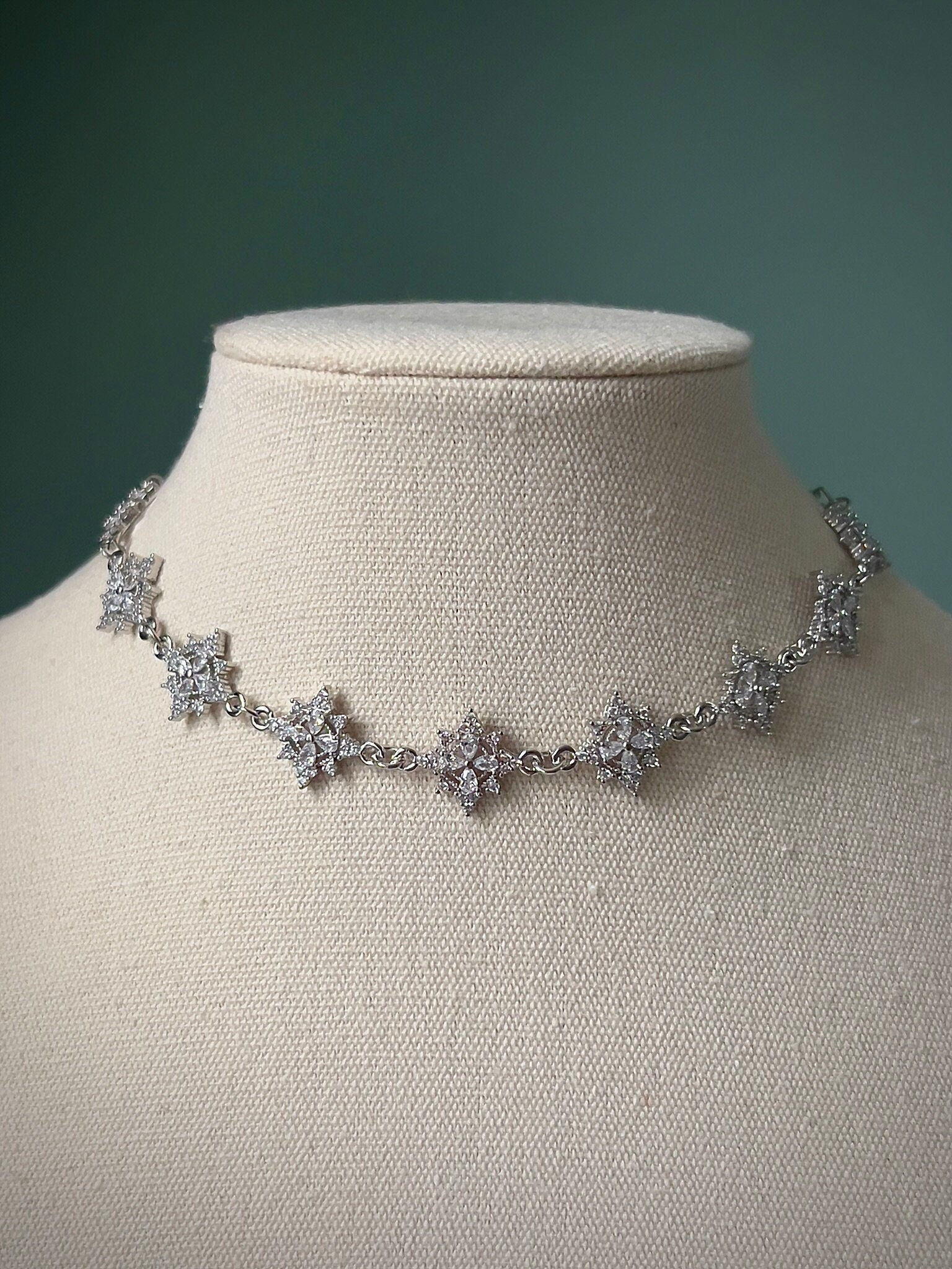 Elegant Silver Celestial Choker Necklace, Regency Old Money Layering ...