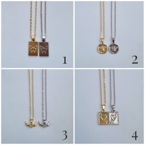 Dainty Matching Necklaces, His and Hers Jewellery, Minimalist ...