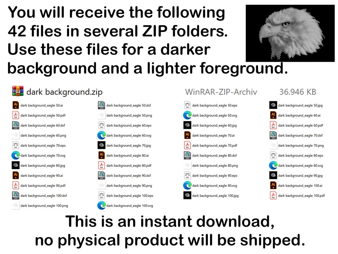 Eagle Halftone as Vector Graphic | Plotter File | AI Svg Eps Png Dxf ...