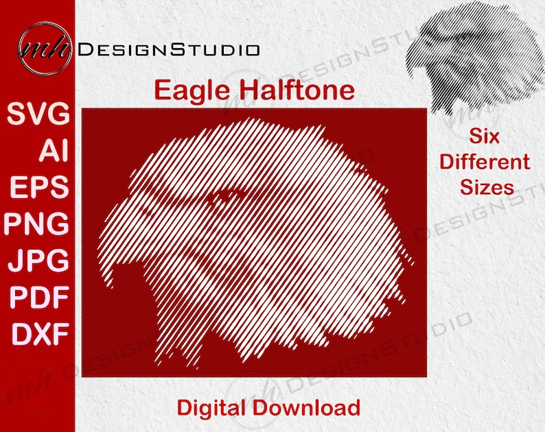Eagle Halftone as Vector Graphic | Plotter File | AI Svg Eps Png Dxf ...