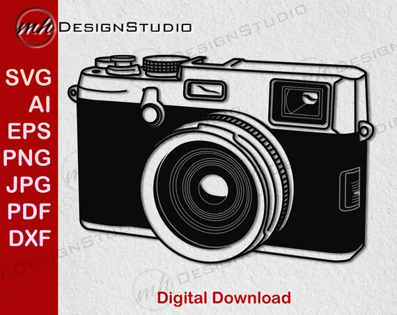 SVG Camera Vector Graphic Plotter File AI Eps Png Pdf - Etsy
