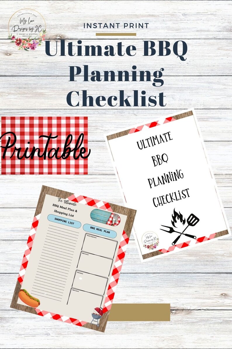 Ultimate BBQ Printable Party Checklist I Planner I Party Organizer I ...