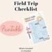 Teacher Checklist I Field Trip Teacher Checklist I List I Digital ...