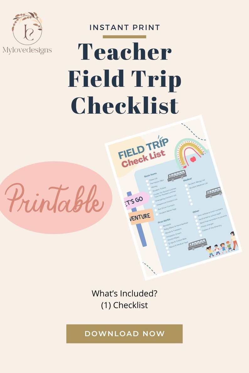 Teacher Checklist I Field Trip Teacher Checklist I List I Digital ...
