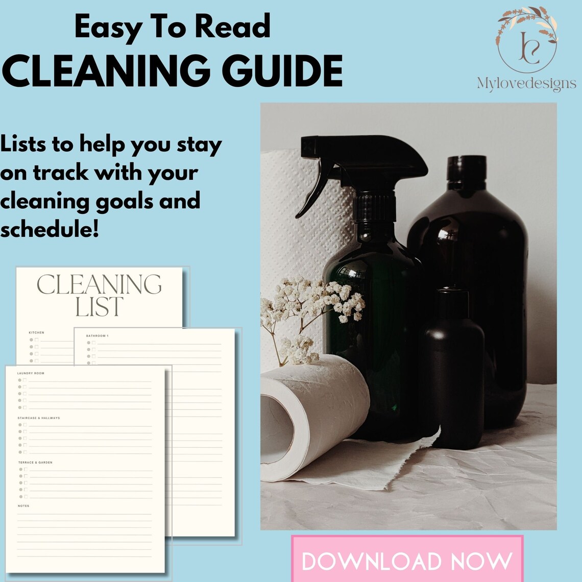Cleaning Checklist, Daily Cleaning Task Checklist, Monthly Cleaning ...