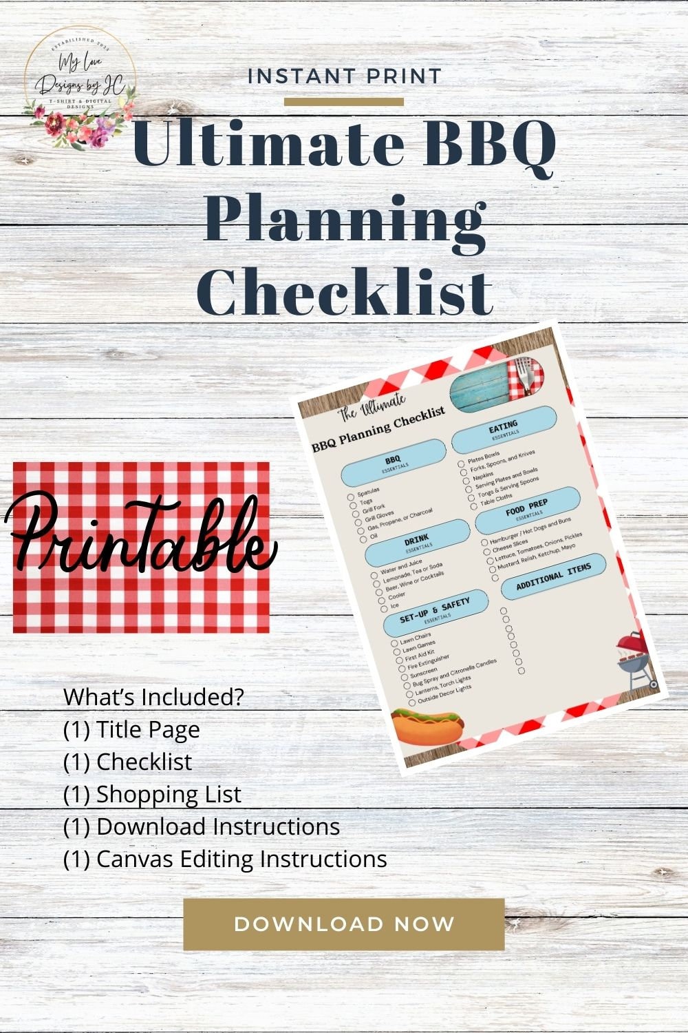 Ultimate BBQ Printable Party Checklist I Planner I Party Organizer I ...