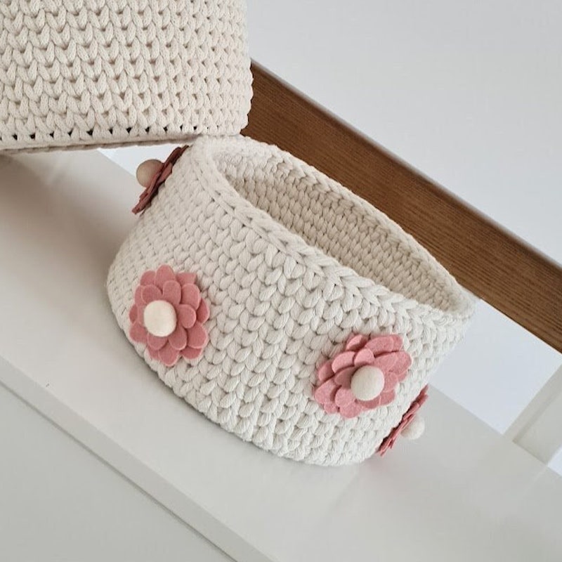 Baby Girl Storage Basket - Etsy