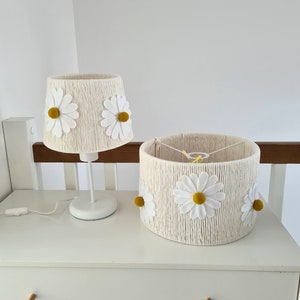 Set Od 2 Daisy Lampshades, Floral Table Lampshade, Daisy Flowers Lamp ...