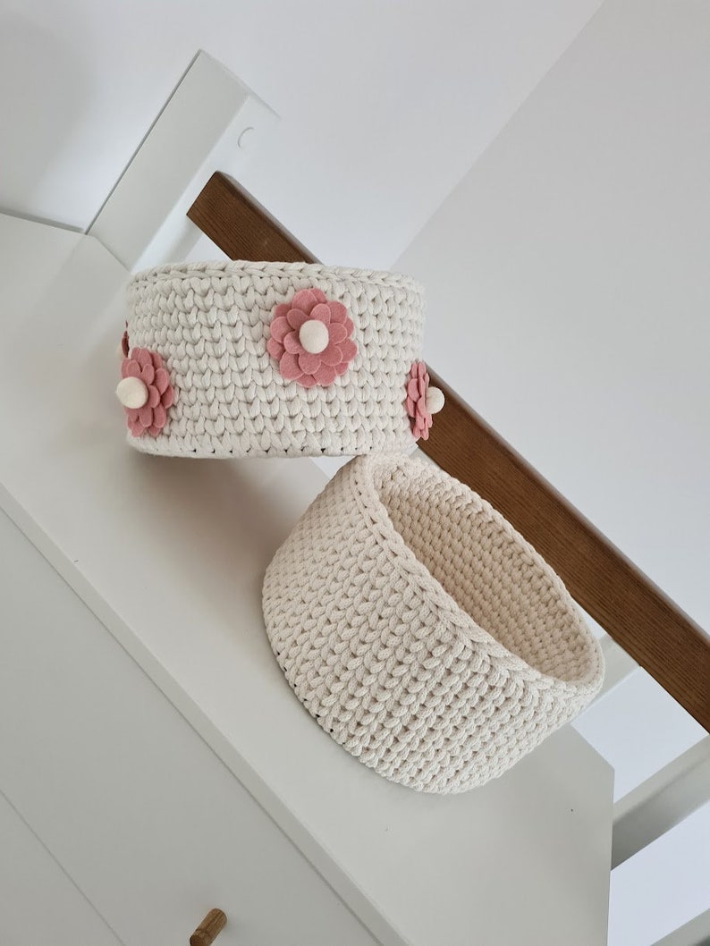 Nursery Basket, Nursery Storage, Nappy Basket, Baby Organiser, Nappy ...