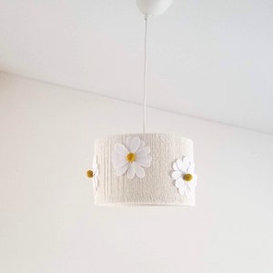 Set Od 2 Daisy Lampshades, Floral Table Lampshade, Daisy Flowers Lamp ...