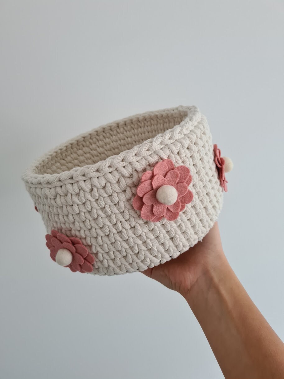 Nursery Basket, Nursery Storage, Nappy Basket, Baby Organiser, Nappy ...