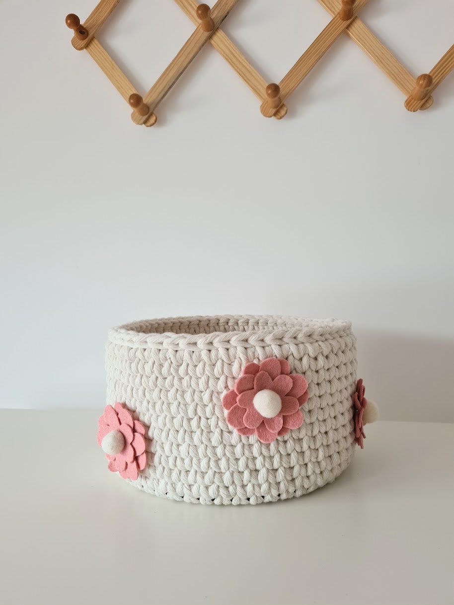 Nursery Basket, Nursery Storage, Nappy Basket, Baby Organiser, Nappy ...