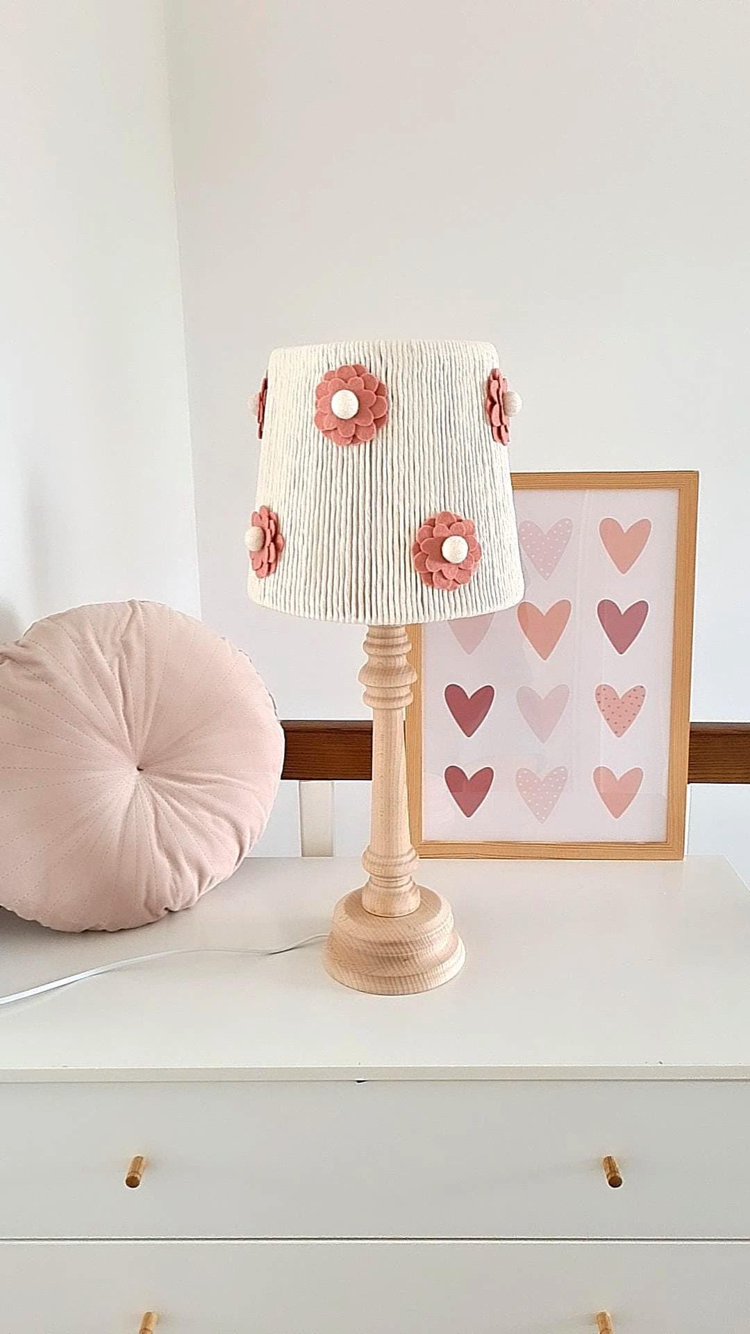 Daisy Flowers Night Lamp, Girl Nursery Lamp, Floral Table Lamp, Baby ...