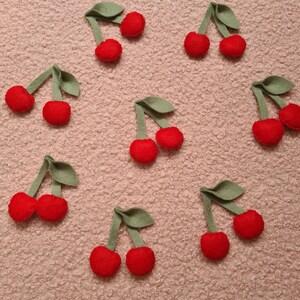 Felt Cherry Garland: Handmade Nursery Wall Decor - Etsy