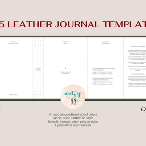 A5 Leather Journal Template: DIY Pattern (digital Download) / Louise ...