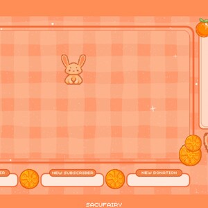 Pixel Orange Bunny Stream Package - Etsy
