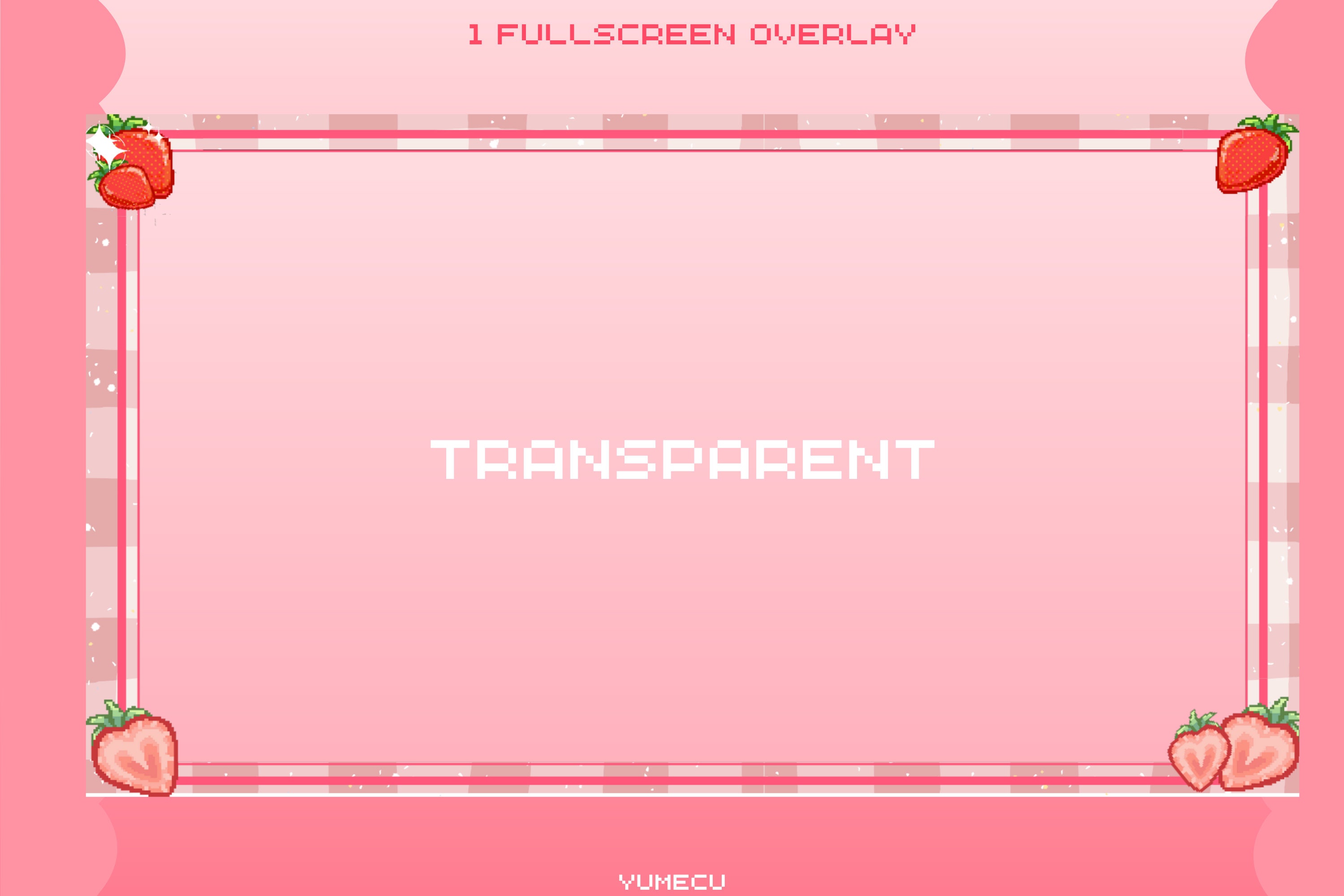 Pixel Strawberry Cow Stream Package - Etsy