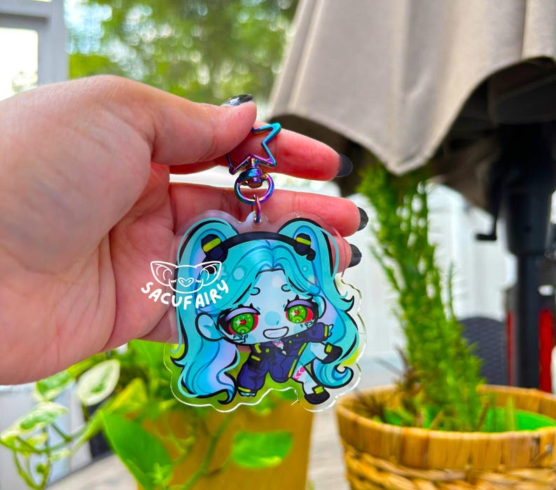 Netrunner Anime Inspired 2.5-inch Clear Acrylic Double-sided Keychains ...
